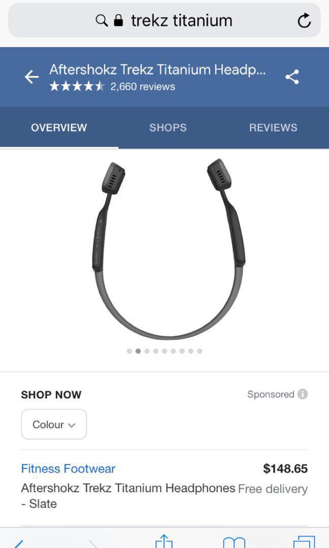 Trekz Titanium Bone Conduction Headphones, Audio, Headphones & Headsets ...