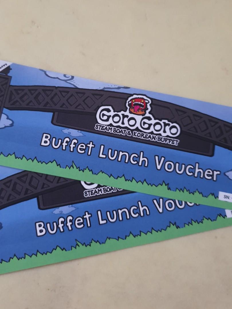 2x Goro Goro buffet lunch voucher, Tickets & Vouchers, Vouchers on ...