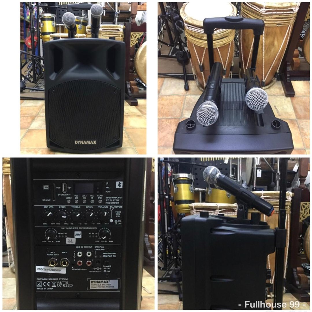 Dynamax Portable Speaker 10” - With Bluetooth, Hobbies & Toys, Music ...