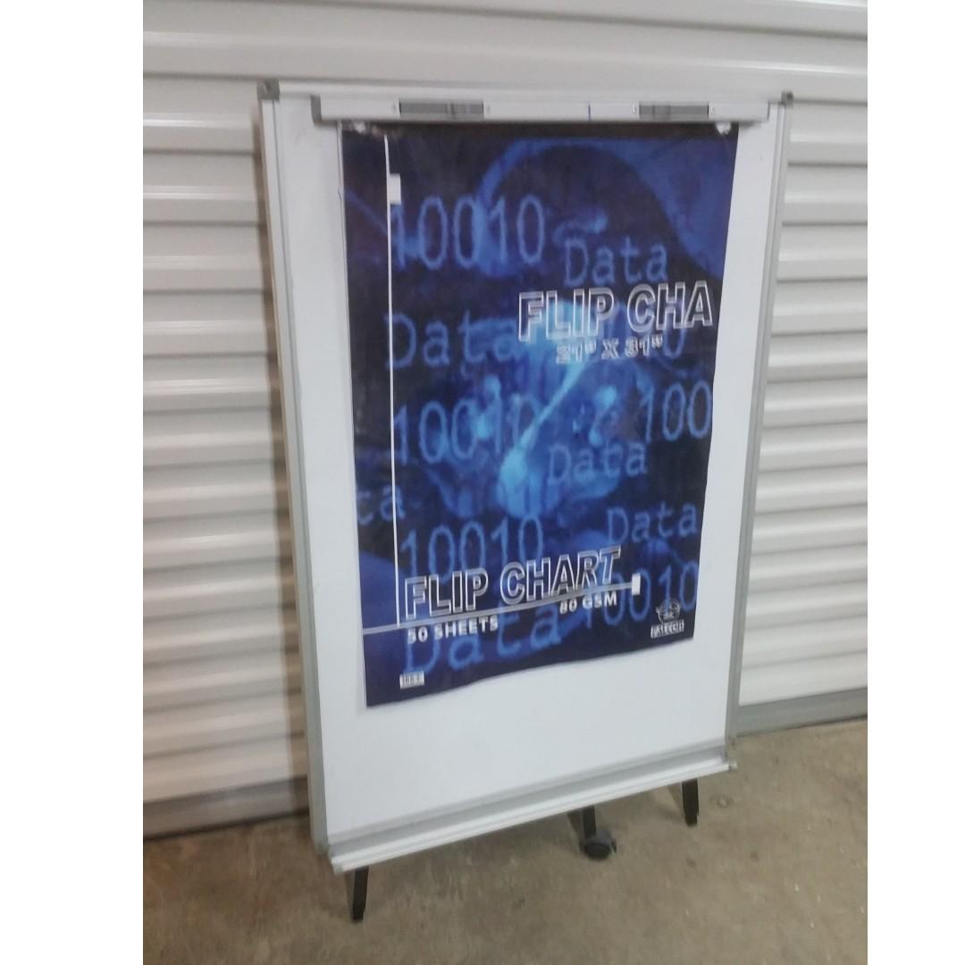 Flip Chart White Board Stand (Adjustable Height), Hobbies & Toys ...