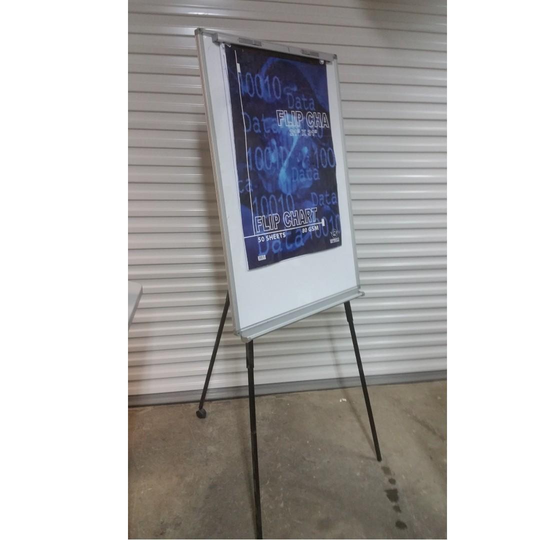 Flip Chart White Board Stand (Adjustable Height), Hobbies & Toys ...