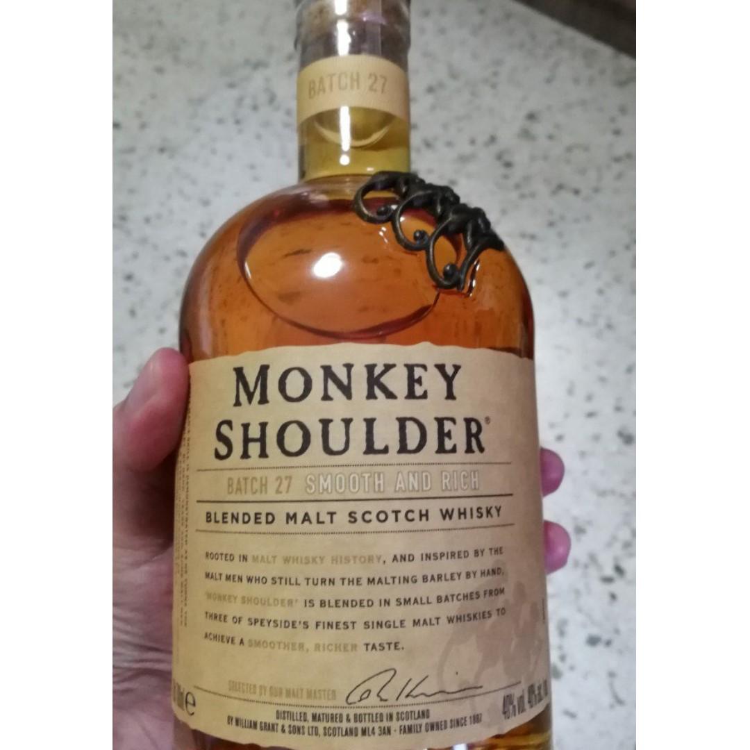 Monkey Shoulder Batch 27 Smooth and Rich Single Malt Scotch 700ml Brand ...