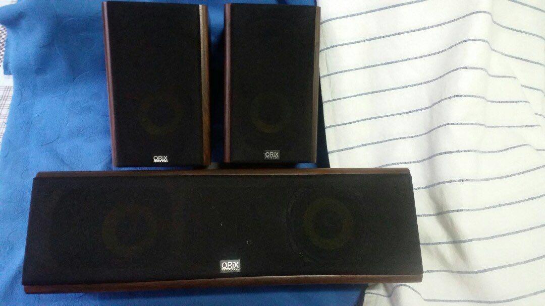 ORiX 1 pair Bookshelf Speaker plus 1 Centre Speaker, Electronics ...