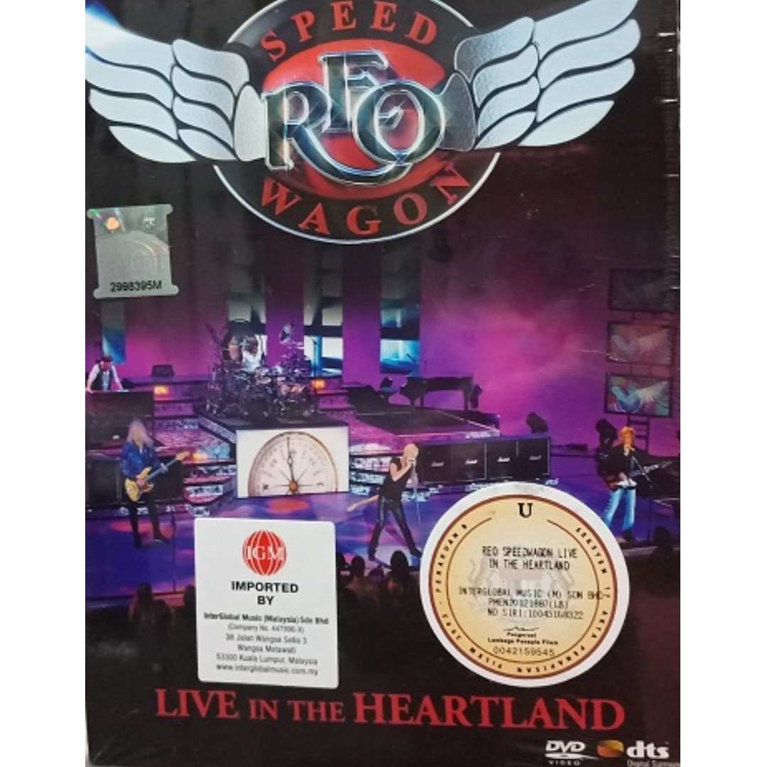 Reo Speedwagon Live In The Heartland DVD (Imported), Hobbies & Toys ...