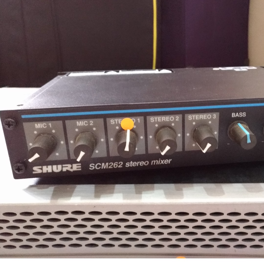 SHURE SCM262 Stereo Mixer, Audio, Portable Audio Accessories on Carousell