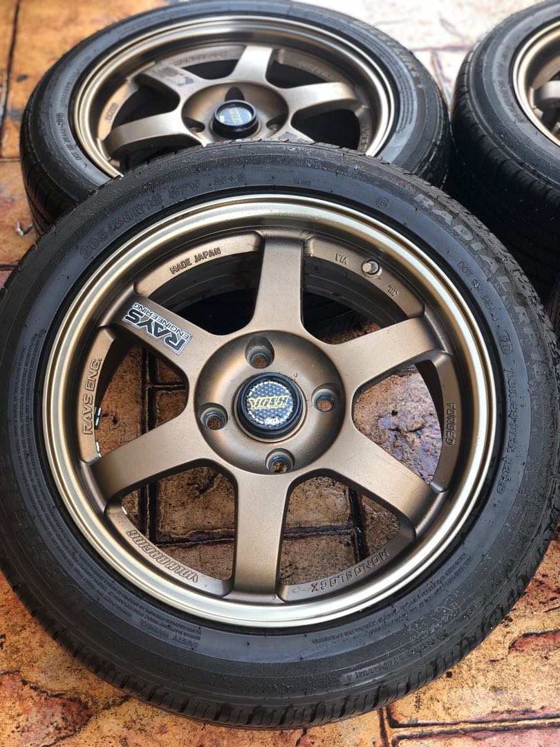 Sport Rim Rays TE37 16 inci pcd114, Auto Accessories on Carousell