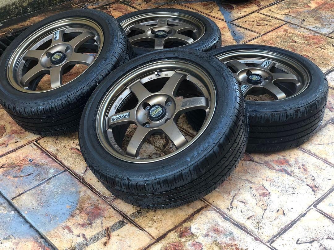 Sport Rim Rays TE37 16 inci pcd114, Auto Accessories on Carousell