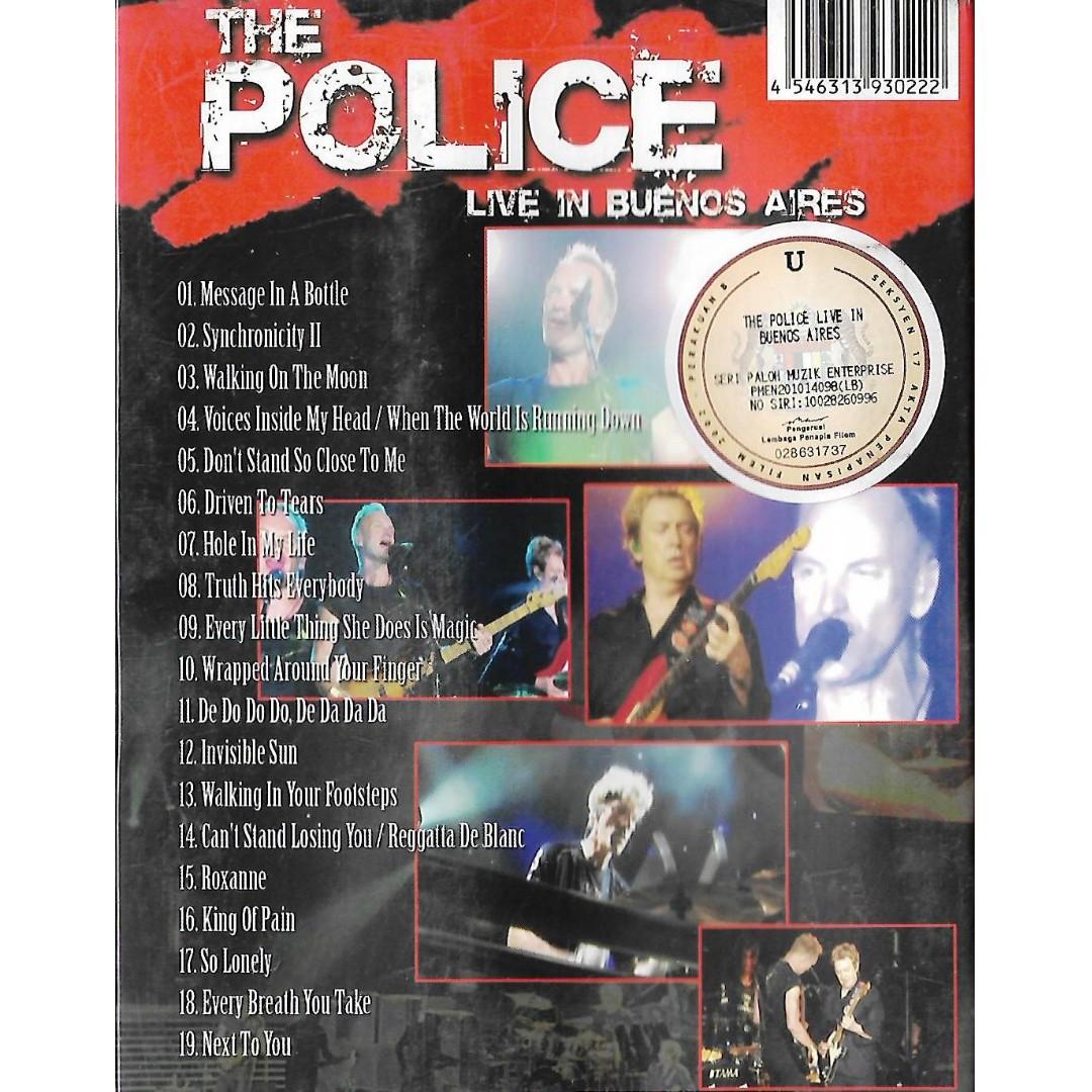 The Police Live In Buenos Aires Historic Reunion Tour DVD, Hobbies ...