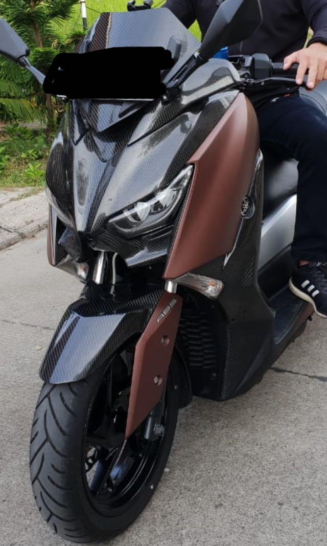 Xmax 300 Carbon kevlar front fender and rear mudguard, Motorcycles ...