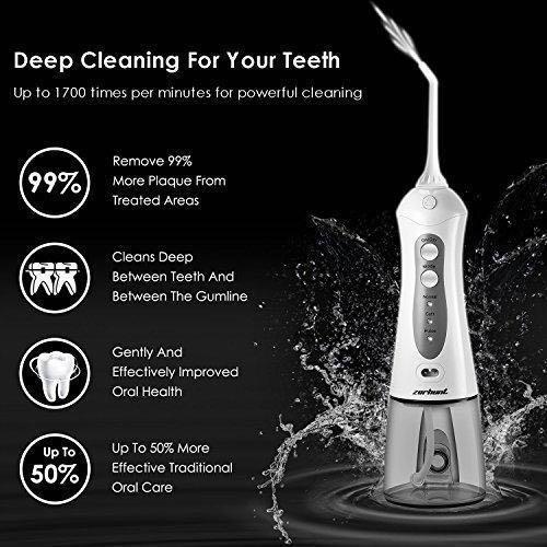 Zerhunt Portable Oral Irrigator / Cordless Water Flosser / Mouth Spa ...