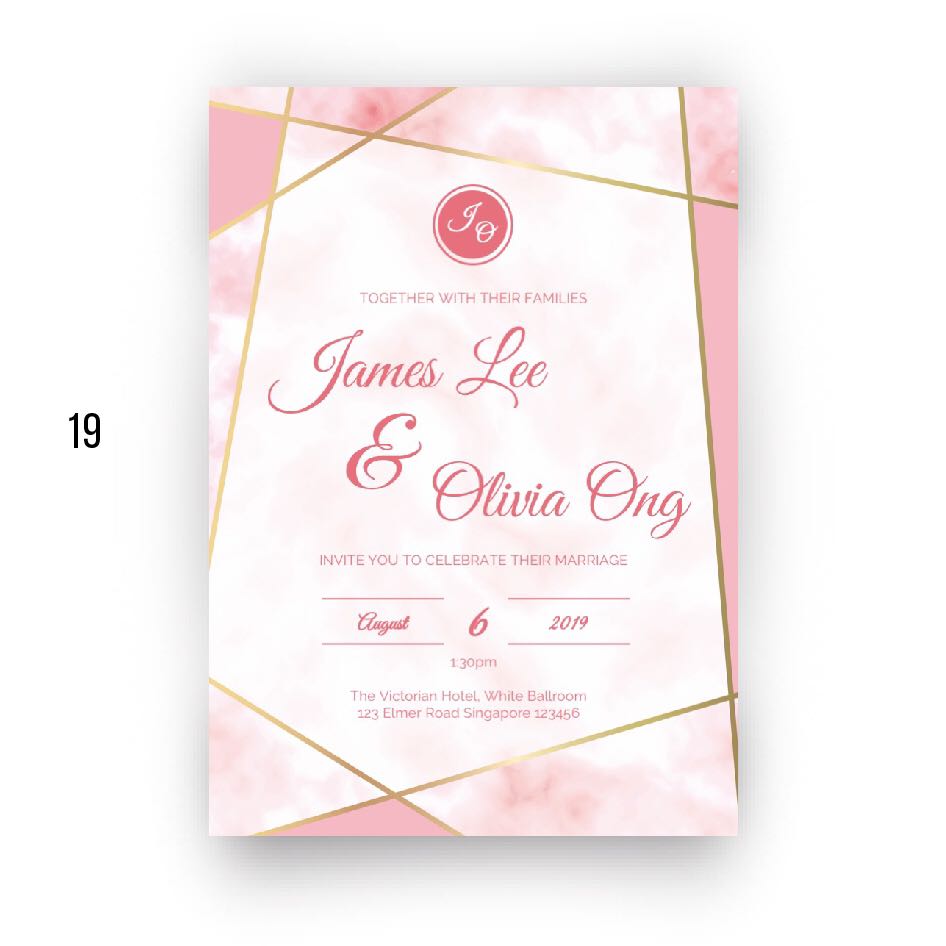 Beautiful Wedding Card Template (edit in PowerPoint), Hobbies & Toys ...