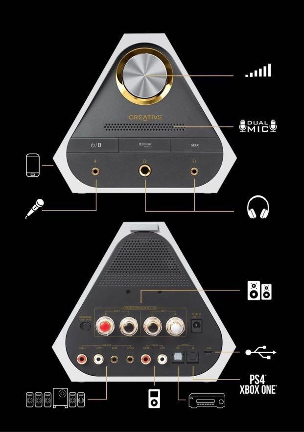Creative Sound Blaster X7 (Limited Ed) + E-MU XM7 Bookshelf Speaker ...