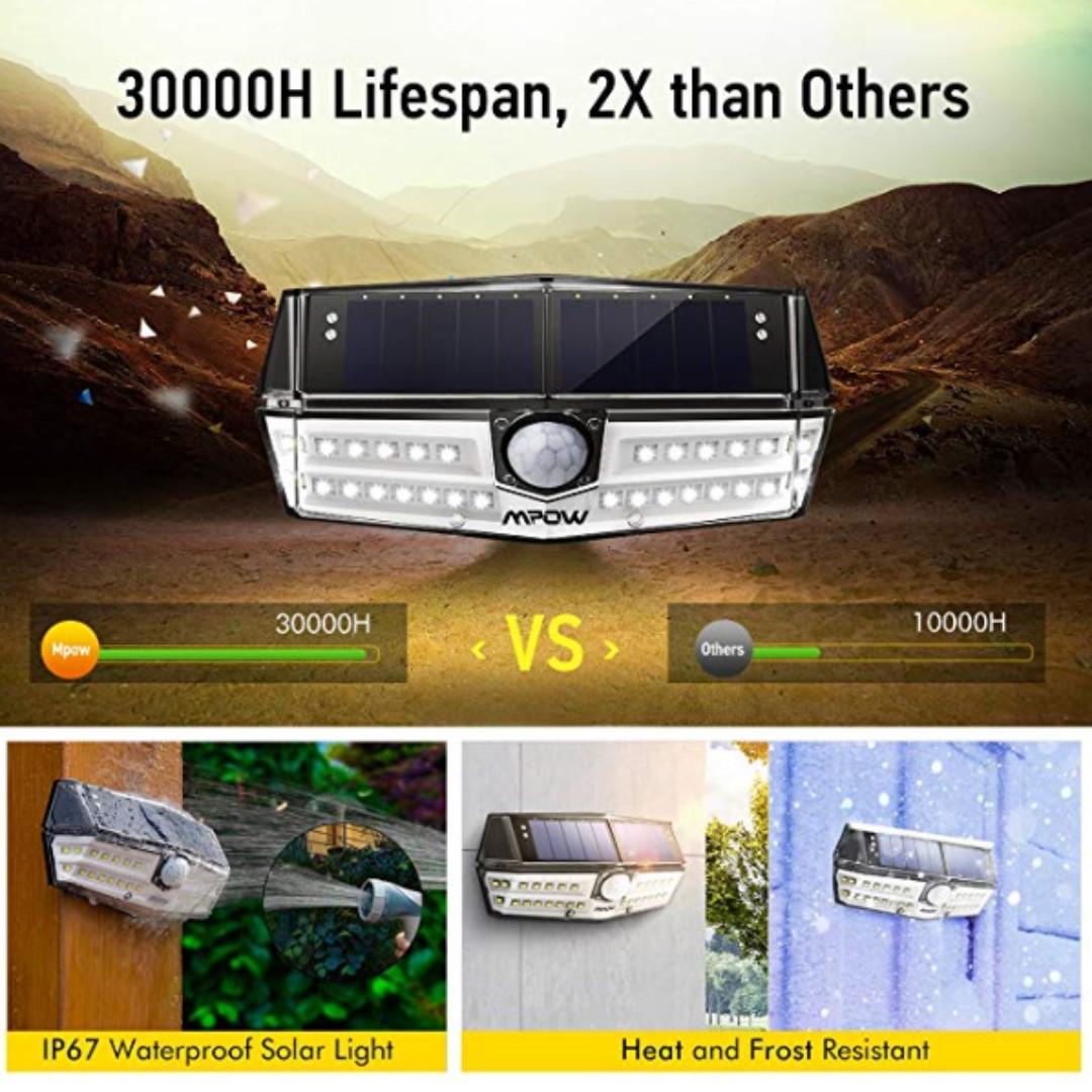 P15 Mpow 30 LED Solar Lights, Brightness Equals to 46 LEDs from Other ...