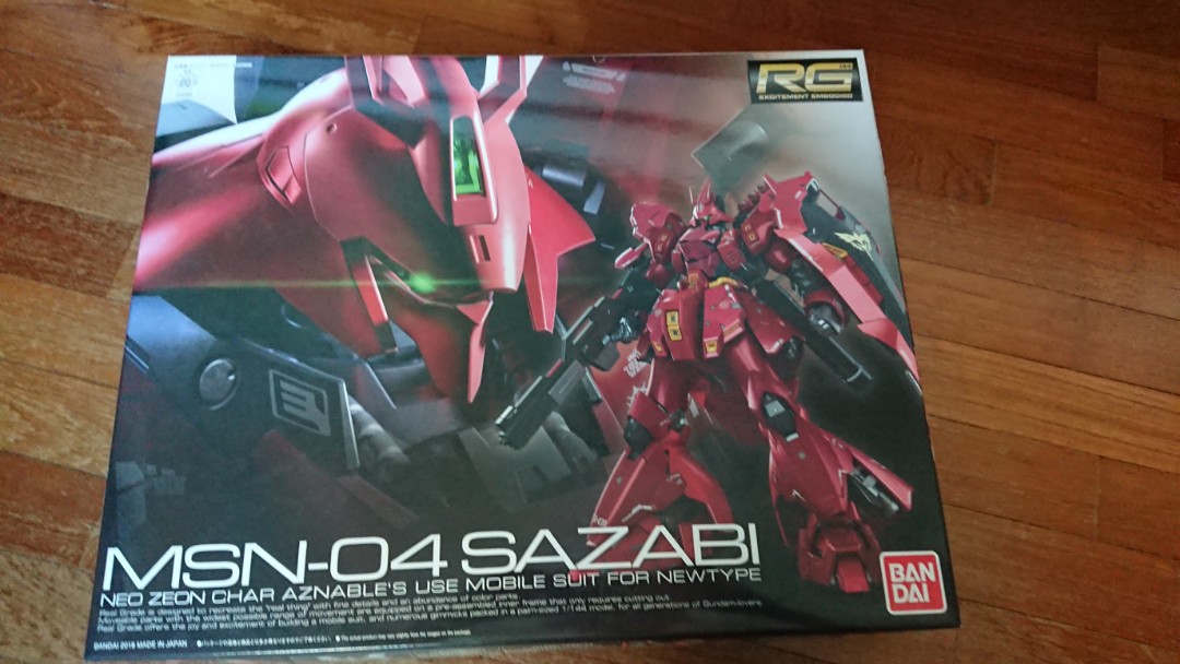 Rg sazabi+plus long rifle, Hobbies & Toys, Toys & Games on Carousell