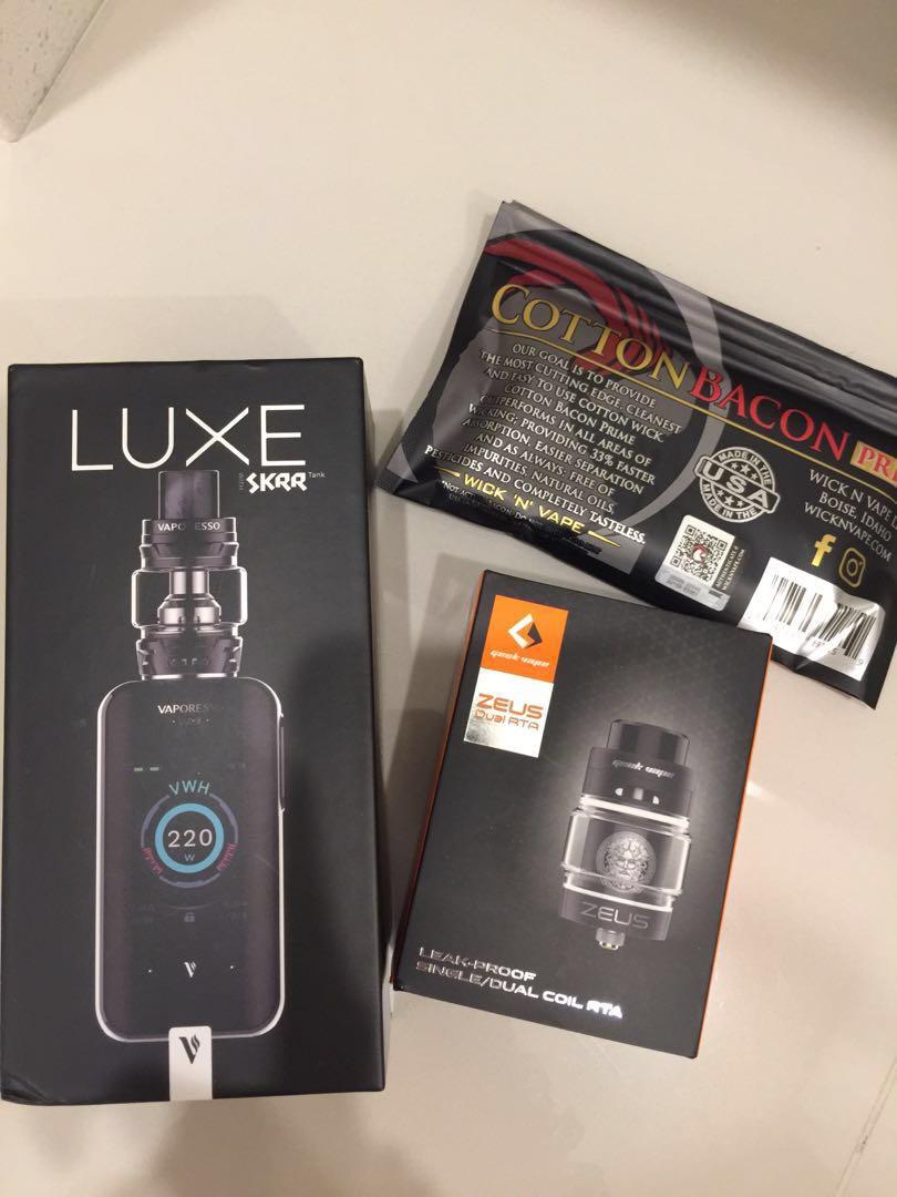 Vaporesso Luxe Mod with Geek Vape Zeus Dual coil, TV & Home Appliances ...