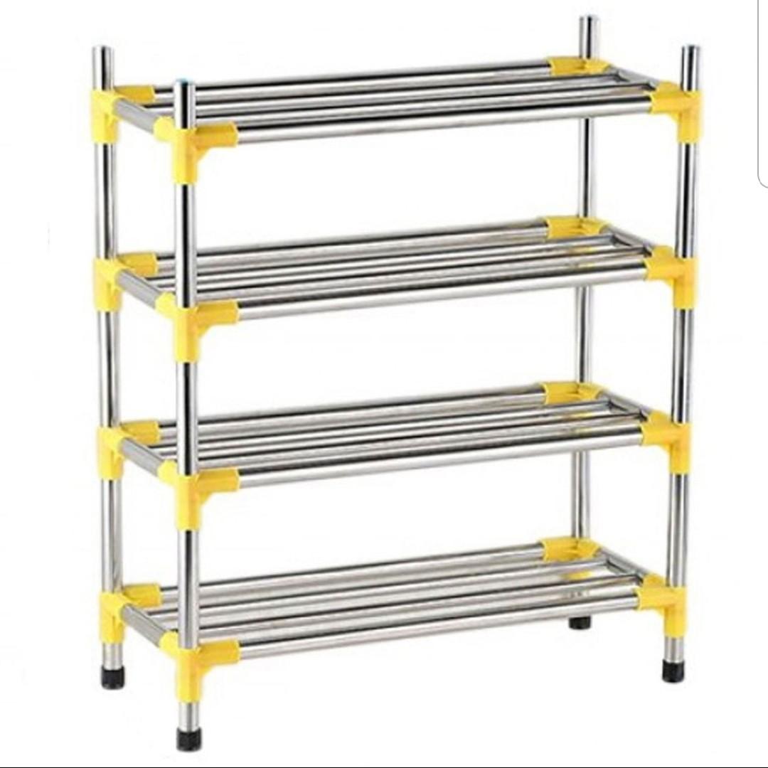 4 Layer Stainless Steel Rack, Furniture & Home Living, Home Improvement ...