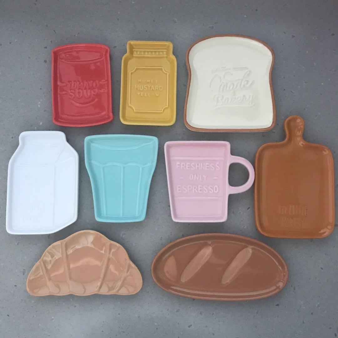 Brand new Daiso bread collection side plates (9 pieces in total) Super ...