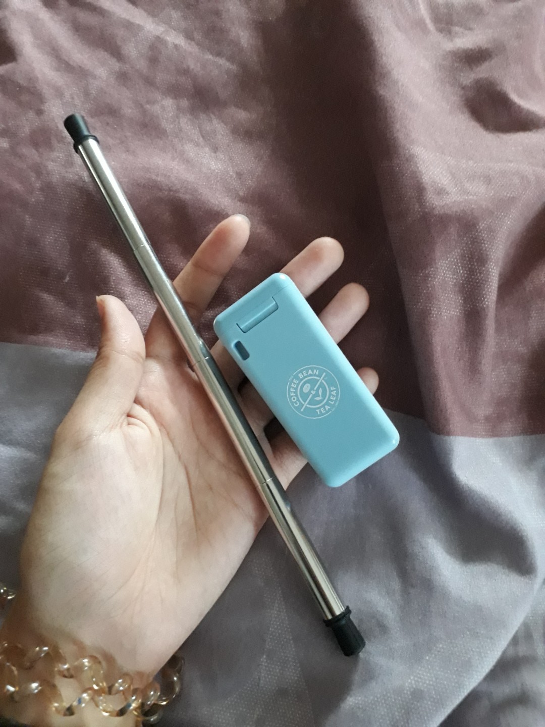 Coffee Bean and Tea Leaf Collapsible Straw, Furniture & Home Living ...