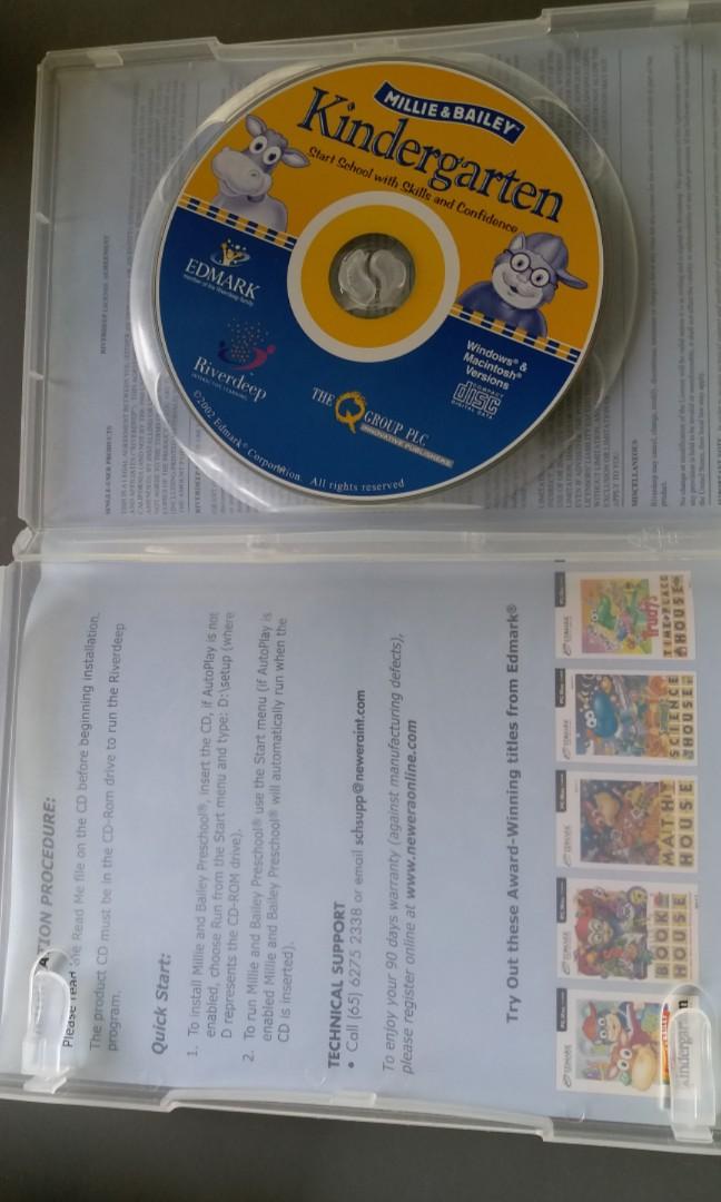 EDMARK Millie & Bailey Preschool PC games 3~6 ages, 興趣及遊戲, 玩具 & 遊戲類 ...