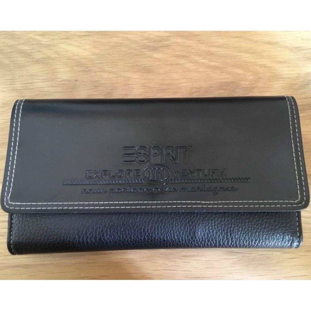 Esprit long black wallet from the 1990s, Women's Fashion, Bags ...