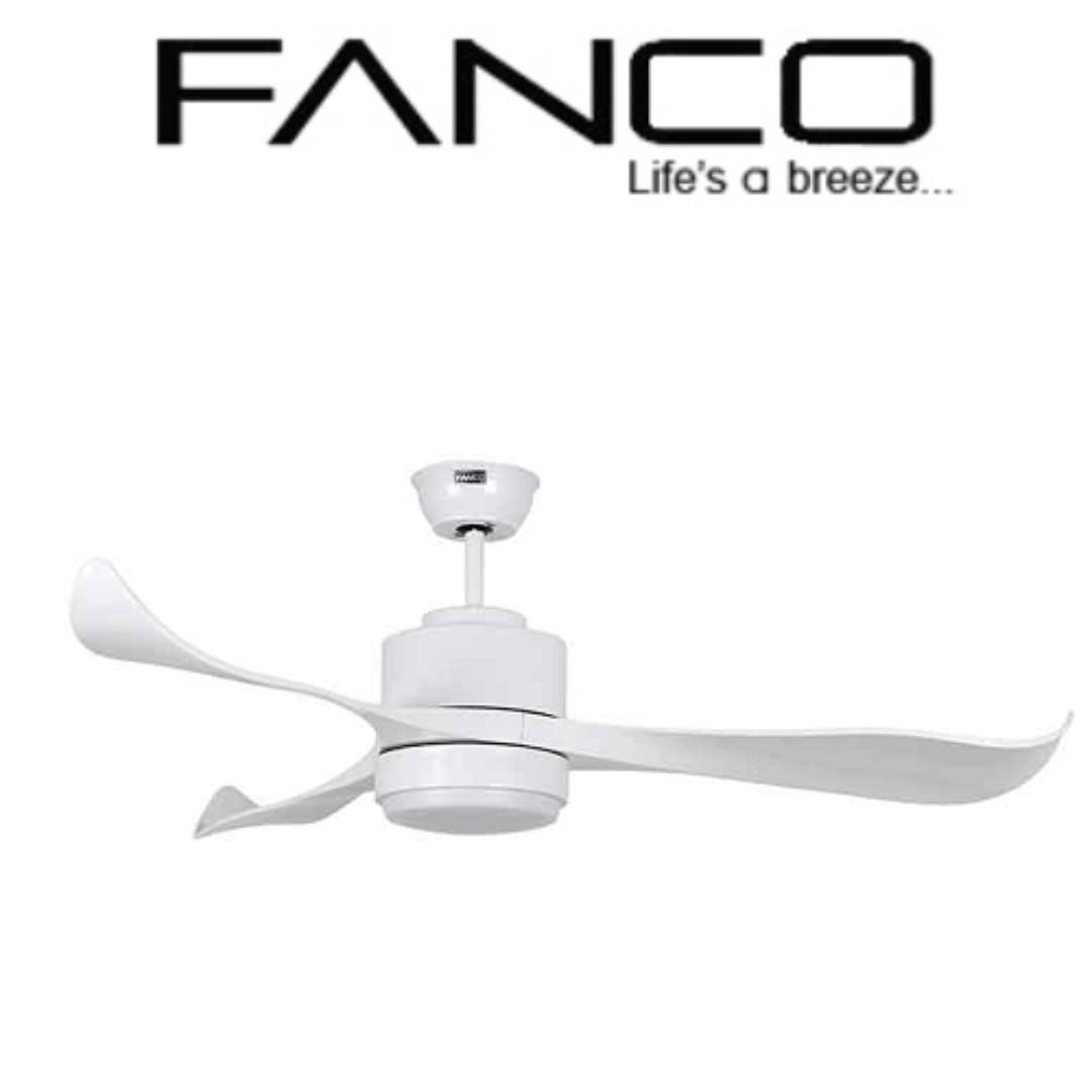 FANCO E-TRINITY 52 INCH 3 BLADE CEILING FAN WITH LED LIGHT AND REMOTE ...