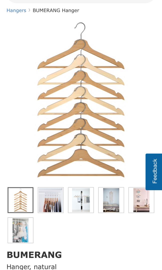 Ikea Bumerang Hanger 10 piece, Furniture & Home Living, Bathroom ...
