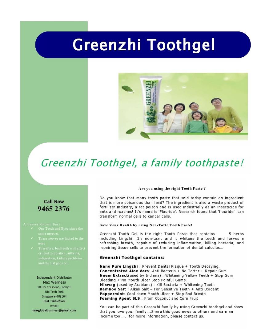 (INSTOCK) Greenzhi Toothpaste, Everything Else on Carousell