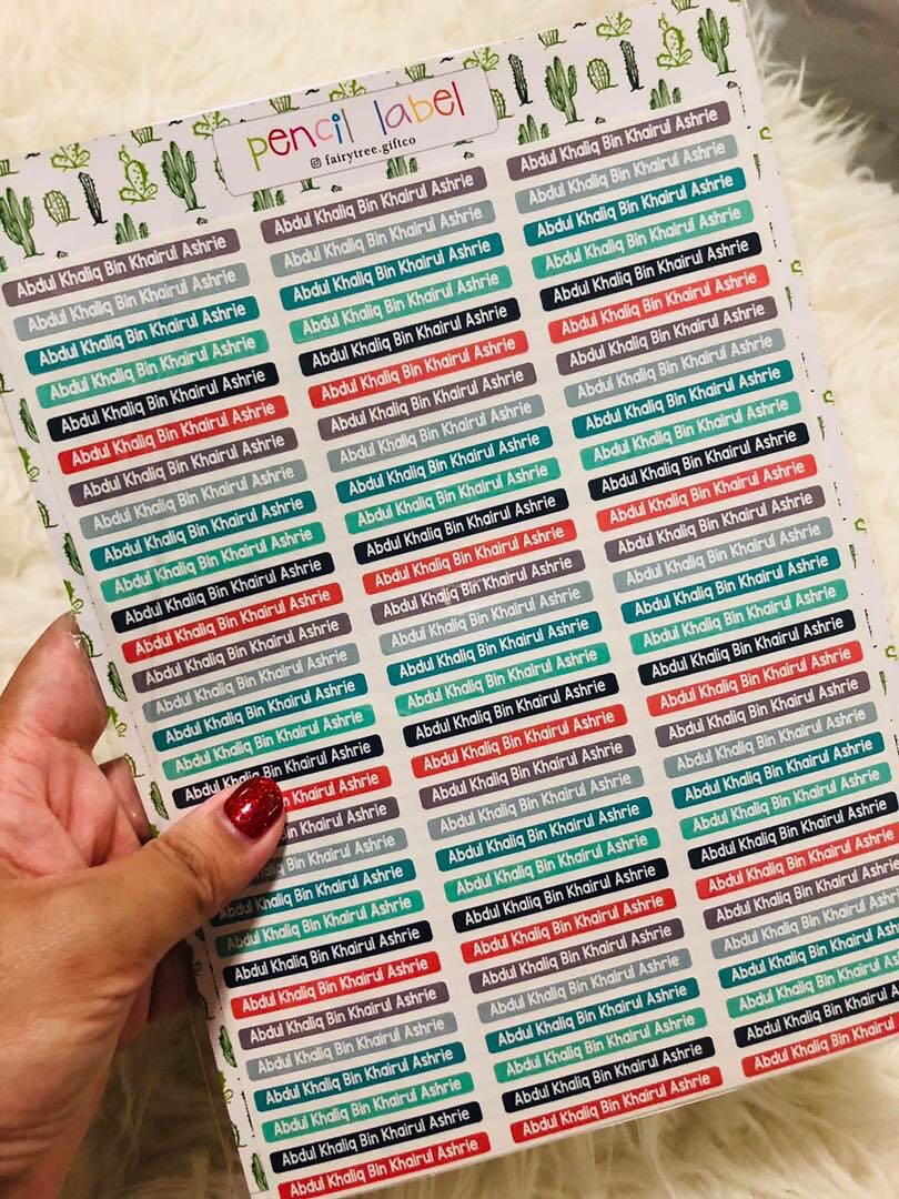 Personalized labels, Books & Stationery, Stationery on Carousell