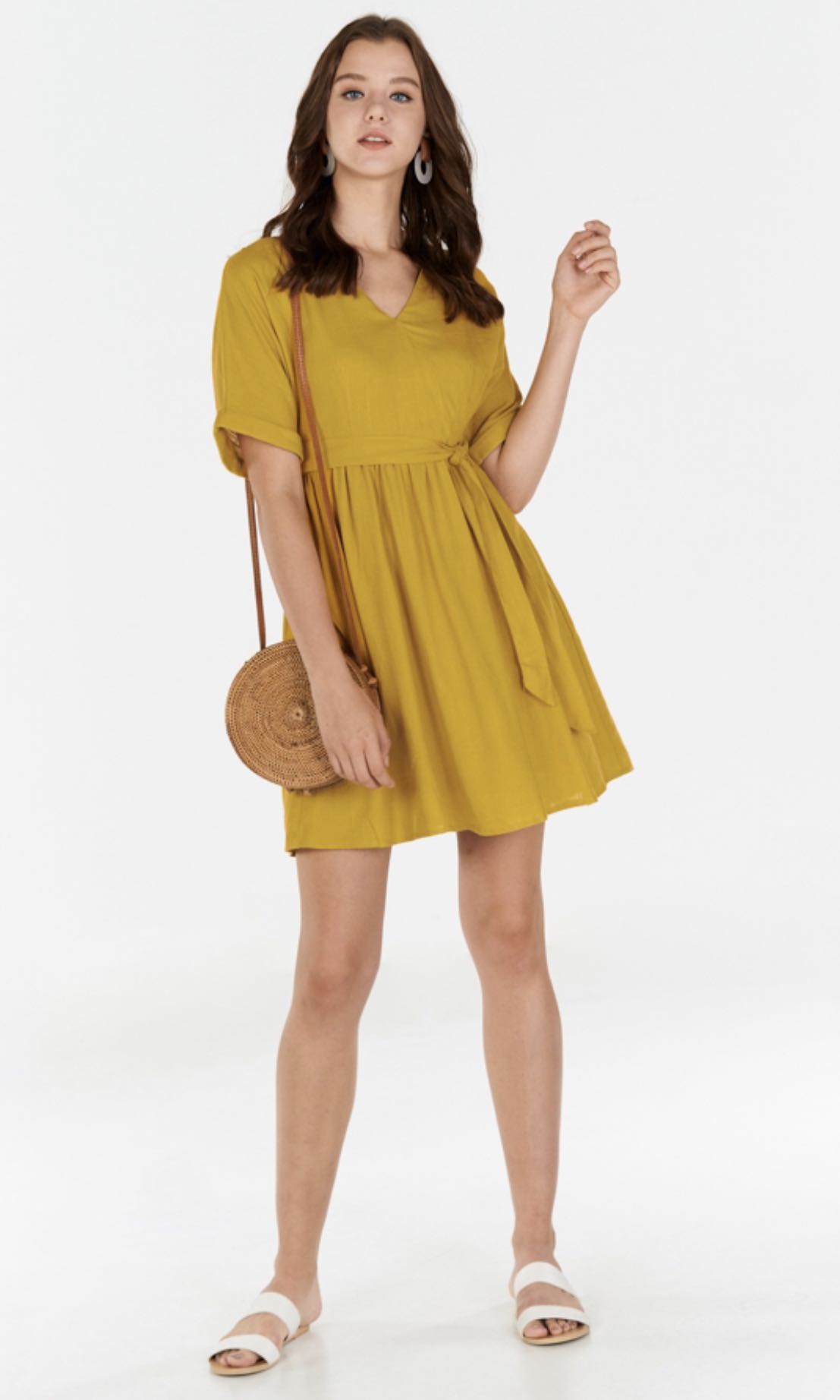 TCL Rinn Linen Dress in Mustard, Women's Fashion, Clothes, Dresses ...