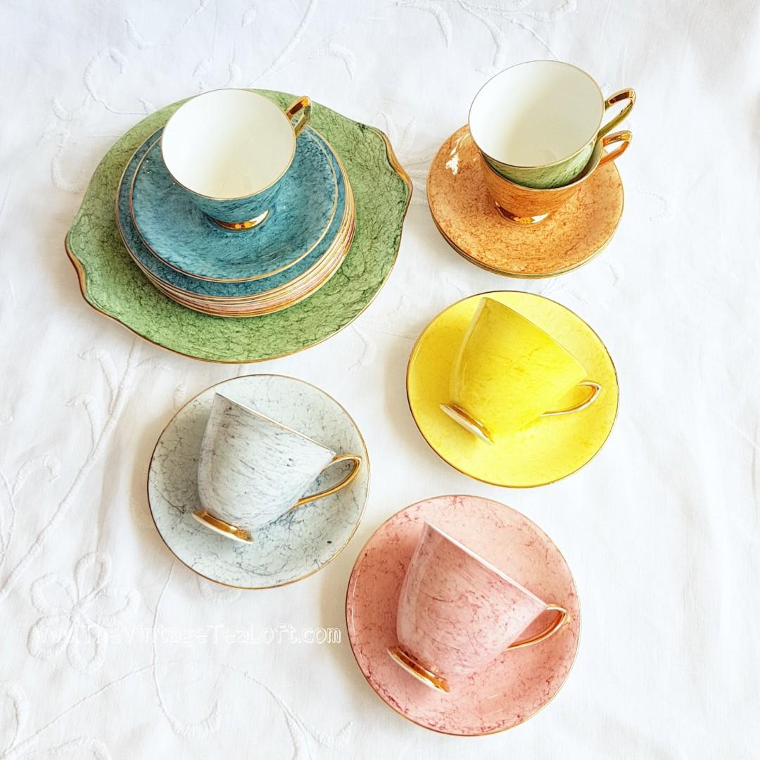 SOLD!!! Vintage Royal Albert Harlequin Tea Set for 6, Hobbies & Toys ...