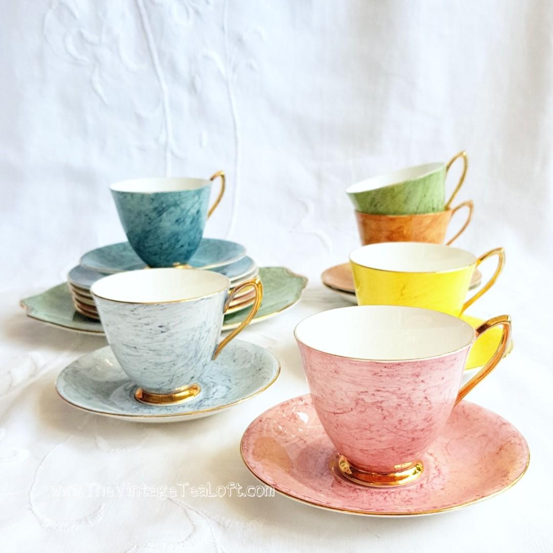 SOLD!!! Vintage Royal Albert Harlequin Tea Set for 6, Hobbies & Toys ...