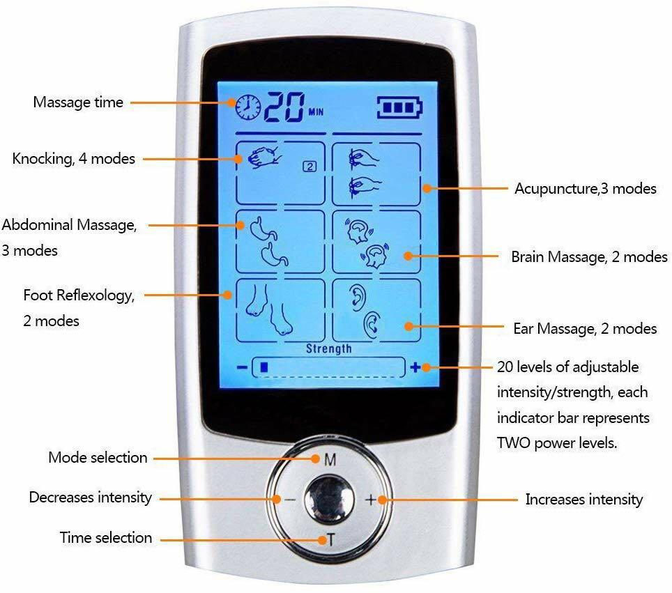 C. Electronic Pulse Massager Muscle Stimulator Tens Unit with 16 Modes ...