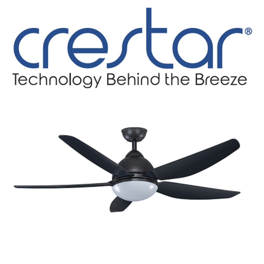 CRESTAR RAINLITE 5 BLADE 55 INCH CEILING FAN WITH LED LIGHT AND REMOTE ...