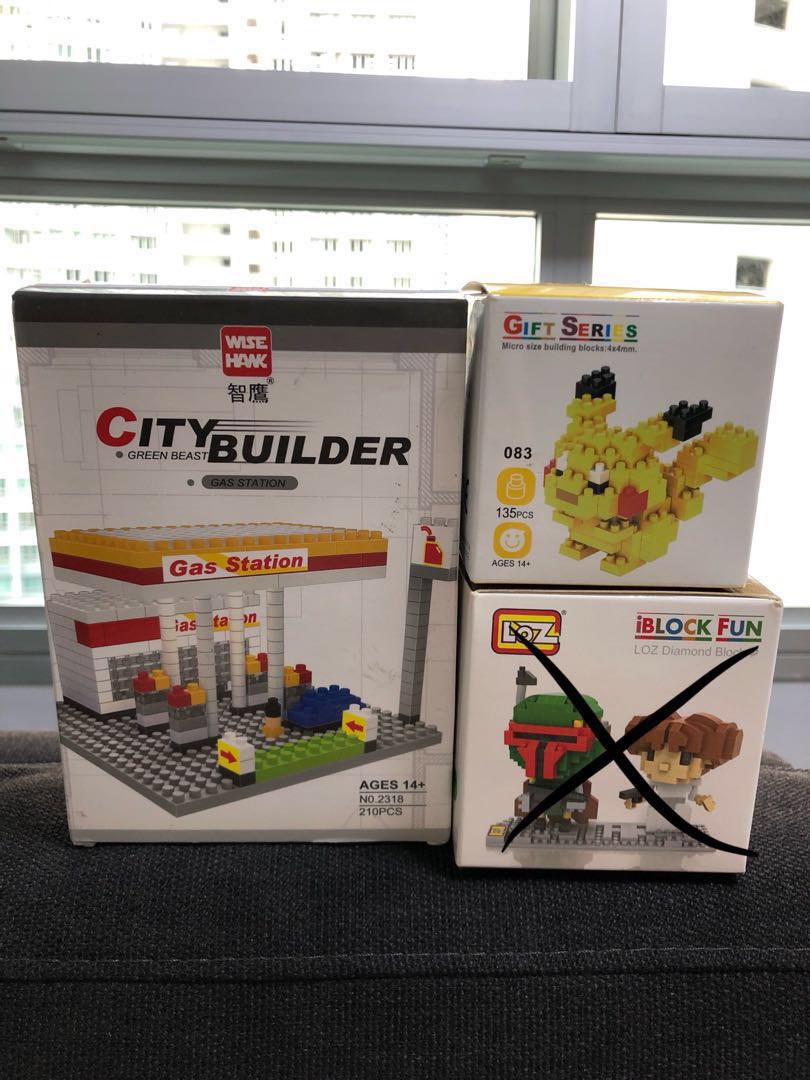 Gas Station and Pokemon Pikachu Nano Block, Hobbies & Toys, Toys ...