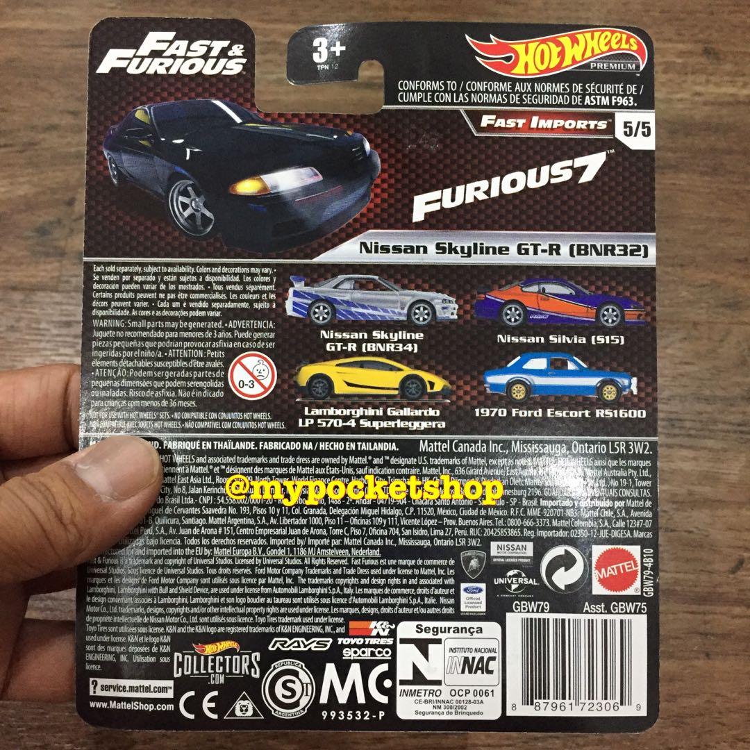 Hot Wheels NISSAN SKYLINE GT-R BNR32 (Fnf), Hobbies & Toys, Toys ...