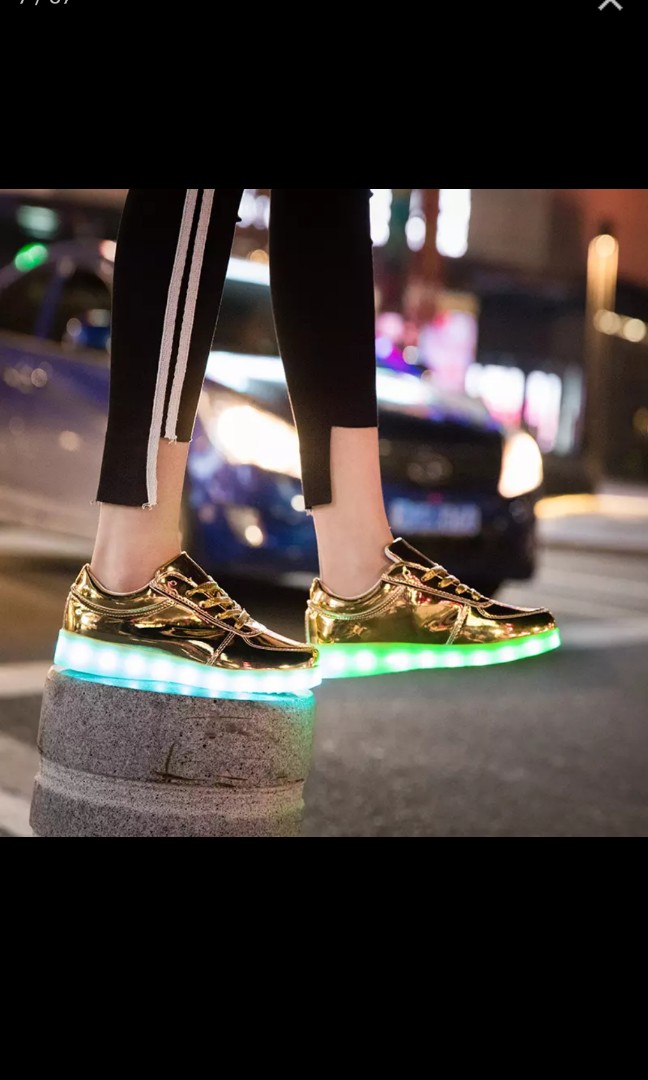 LED flashing Lights Women Ladies Blinking Shoes, Women's Fashion ...