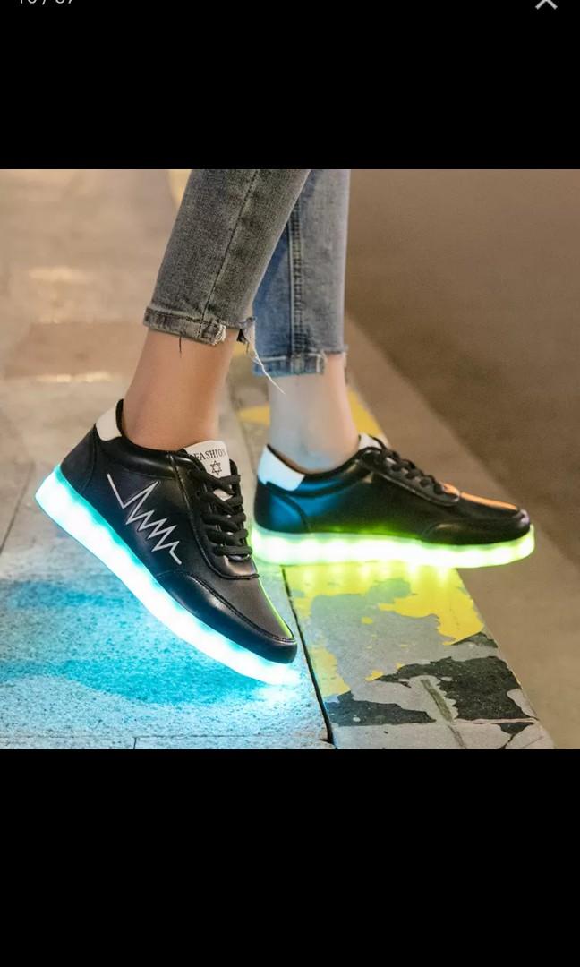 LED flashing Lights Women Ladies Blinking Shoes, Women's Fashion ...