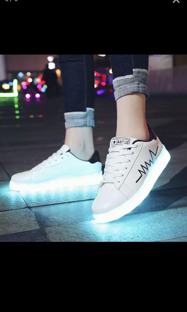 LED flashing Lights Women Ladies Blinking Shoes, Women's Fashion ...