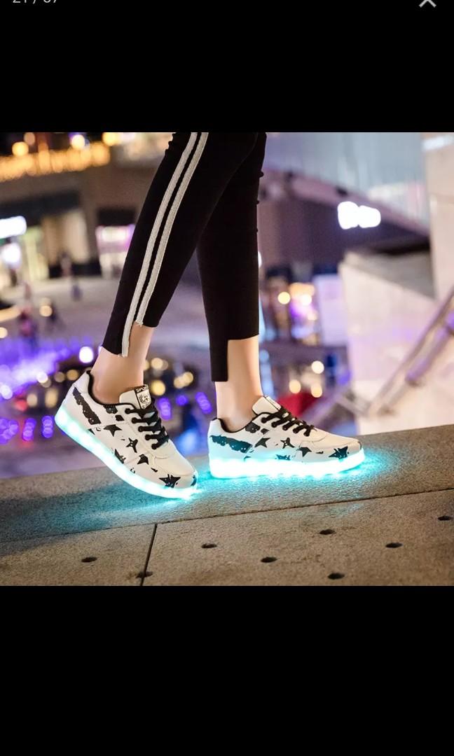 LED flashing Lights Women Ladies Blinking Shoes, Women's Fashion ...