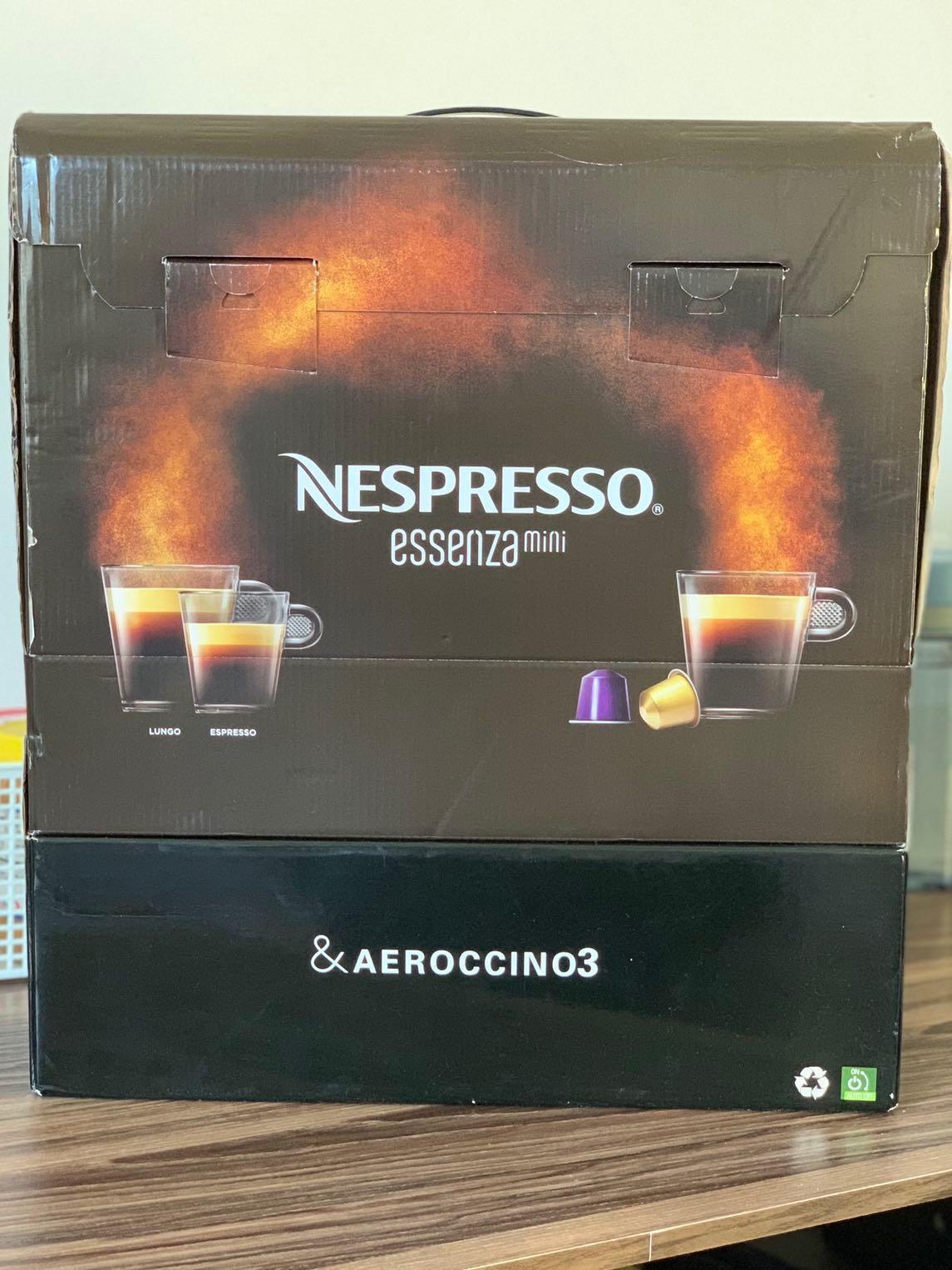 Nespresso Essenza Intense Grey Mini and Aeroccino Bundle, TV & Home ...