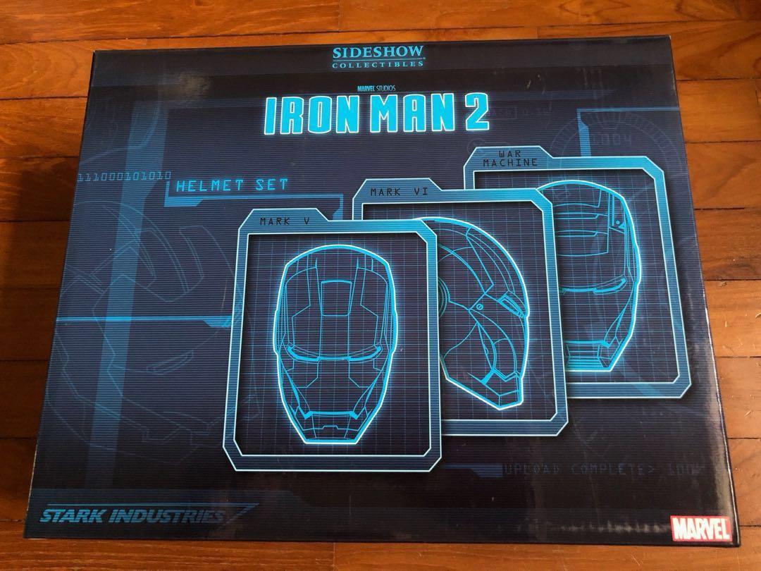 Collectible Sideshow Collectibles Marvel Iron Man 2 Helmet Set, Hobbies ...