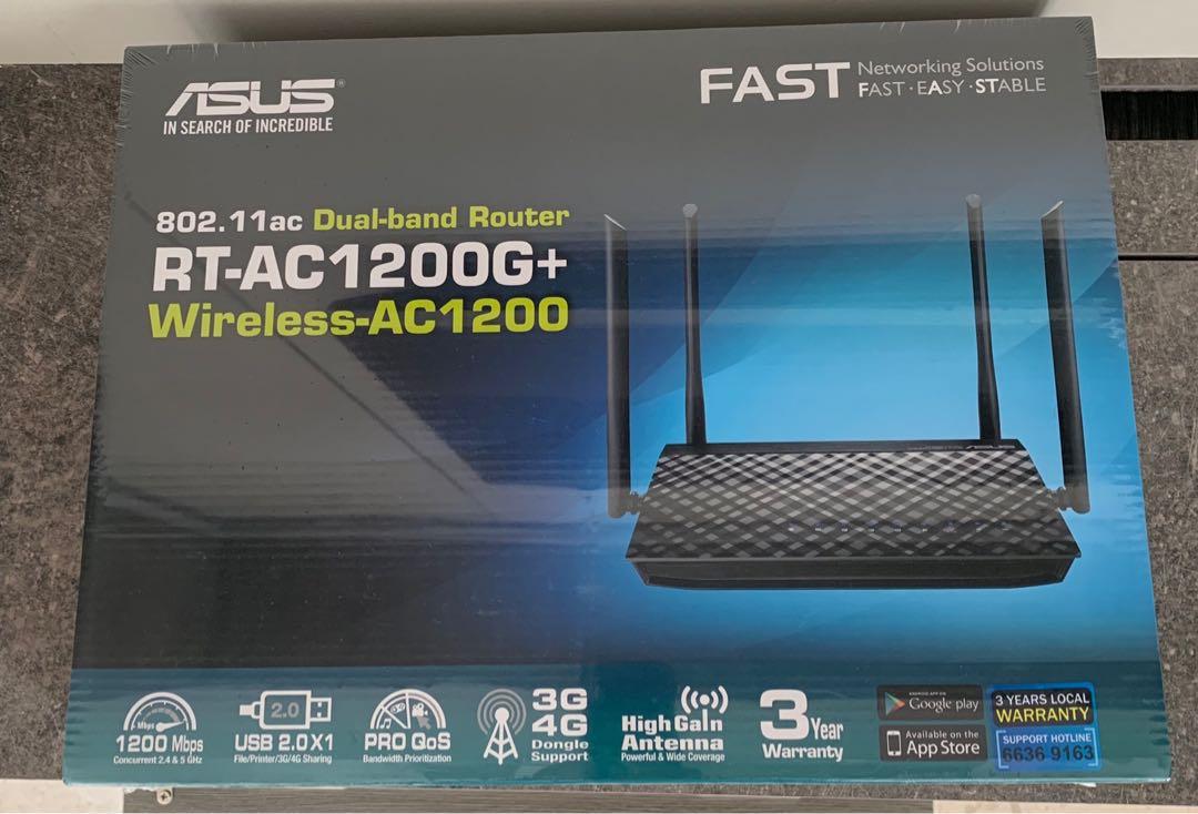 Asus RT-AC1200G+ Dual Band Router, Computers & Tech, Parts ...