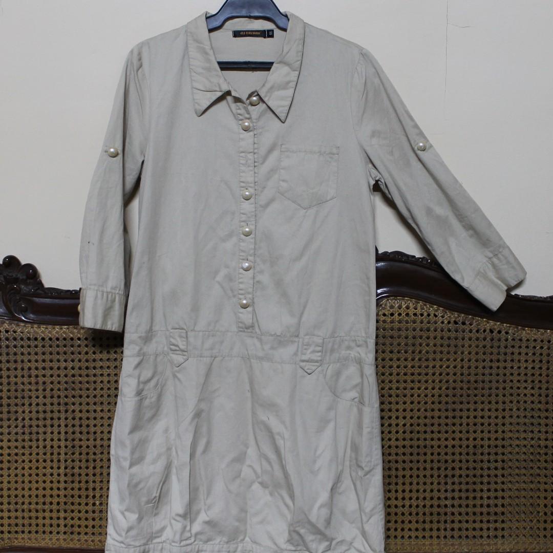 Beige Utility Styled Dress, Women's Fashion, Dresses & Sets, Dresses on ...