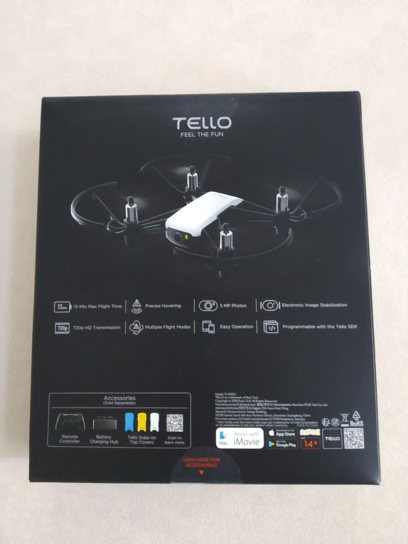 BNIB Dji Tello Drone TLW004 for SALE!, Photography, Drones on Carousell