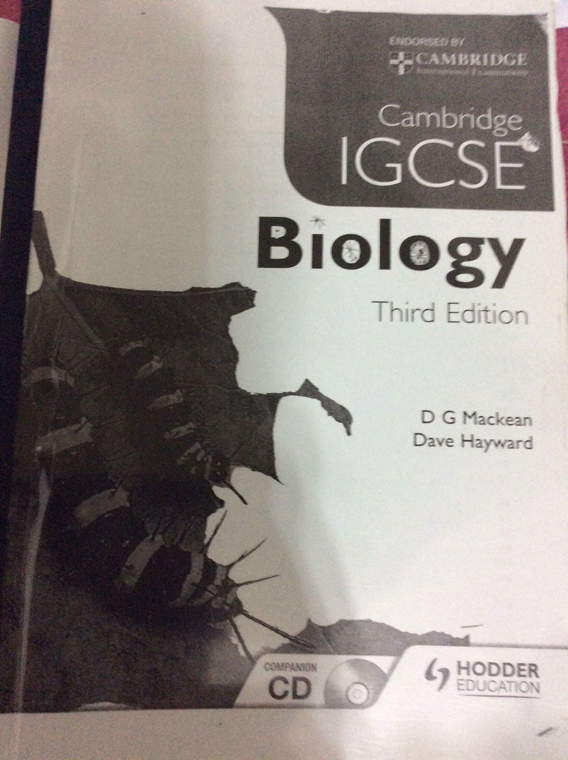 Cambridge IGCSE Biology Third Edition Mackean and Dave Hayward, Hobbies ...