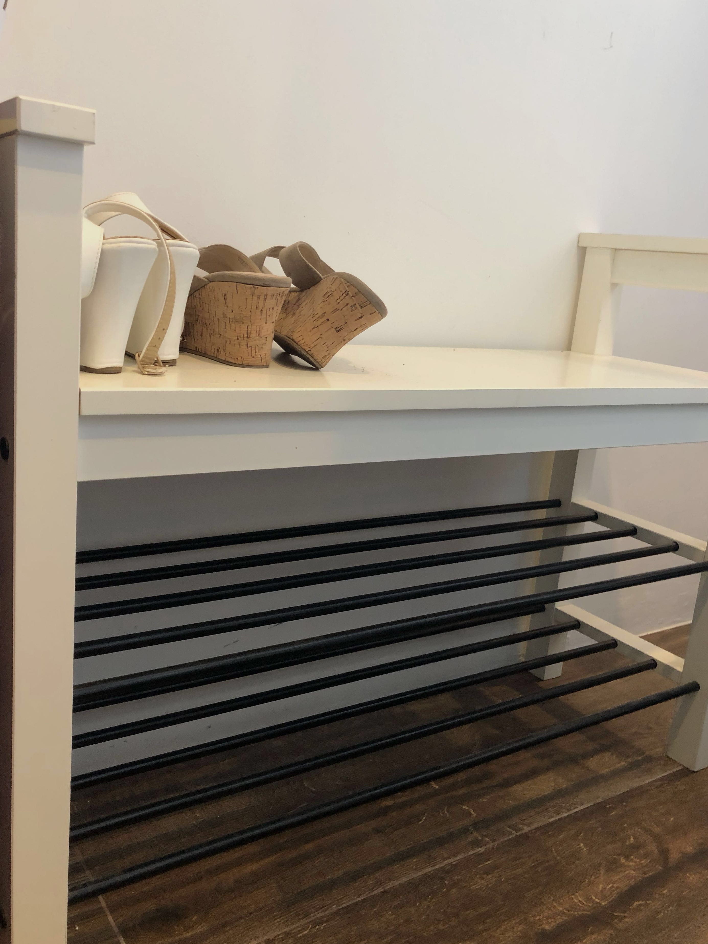 IKEA HEMNES white shoe rack, Furniture & Home Living, Furniture ...