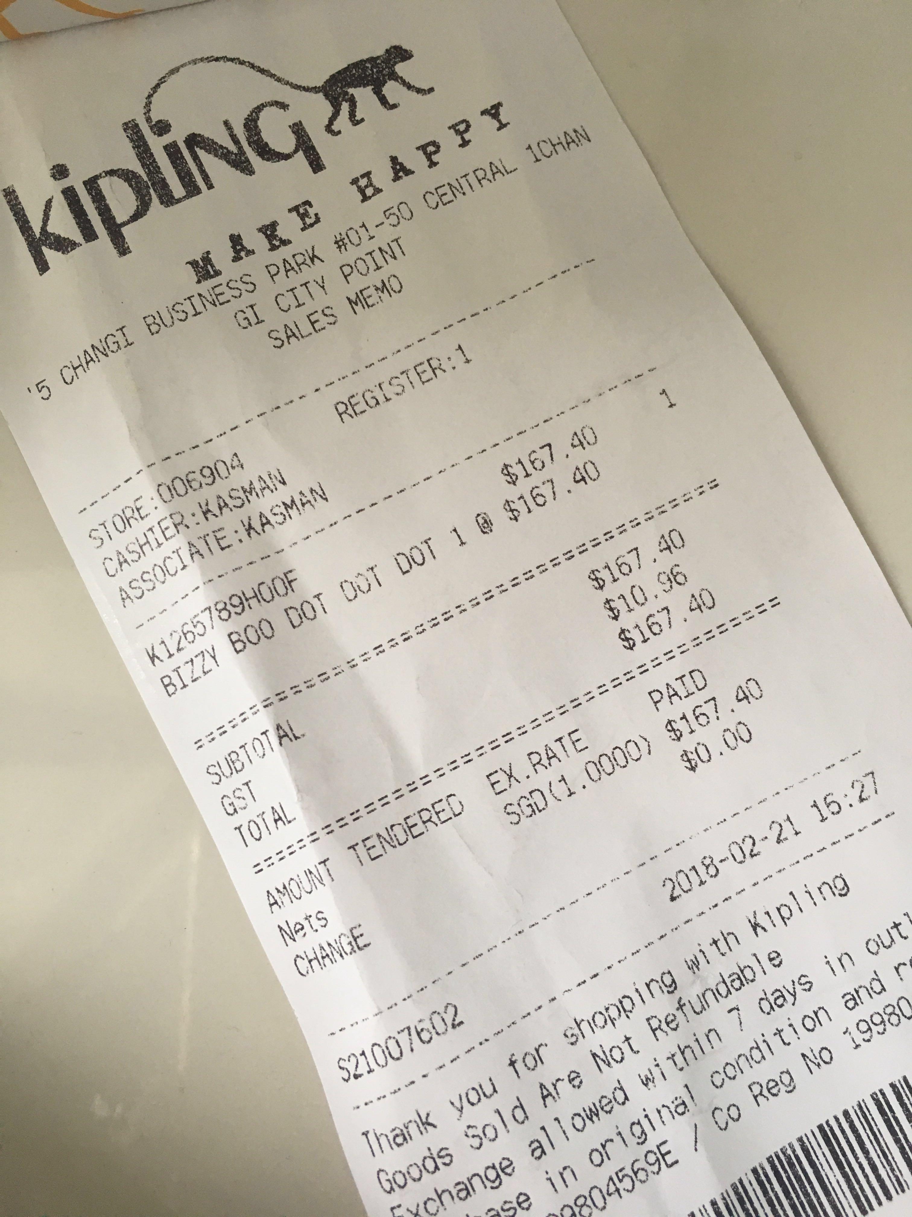 Kipling Bizzy Boo Dot Dot Dot Haversack, Women's Fashion, Bags ...