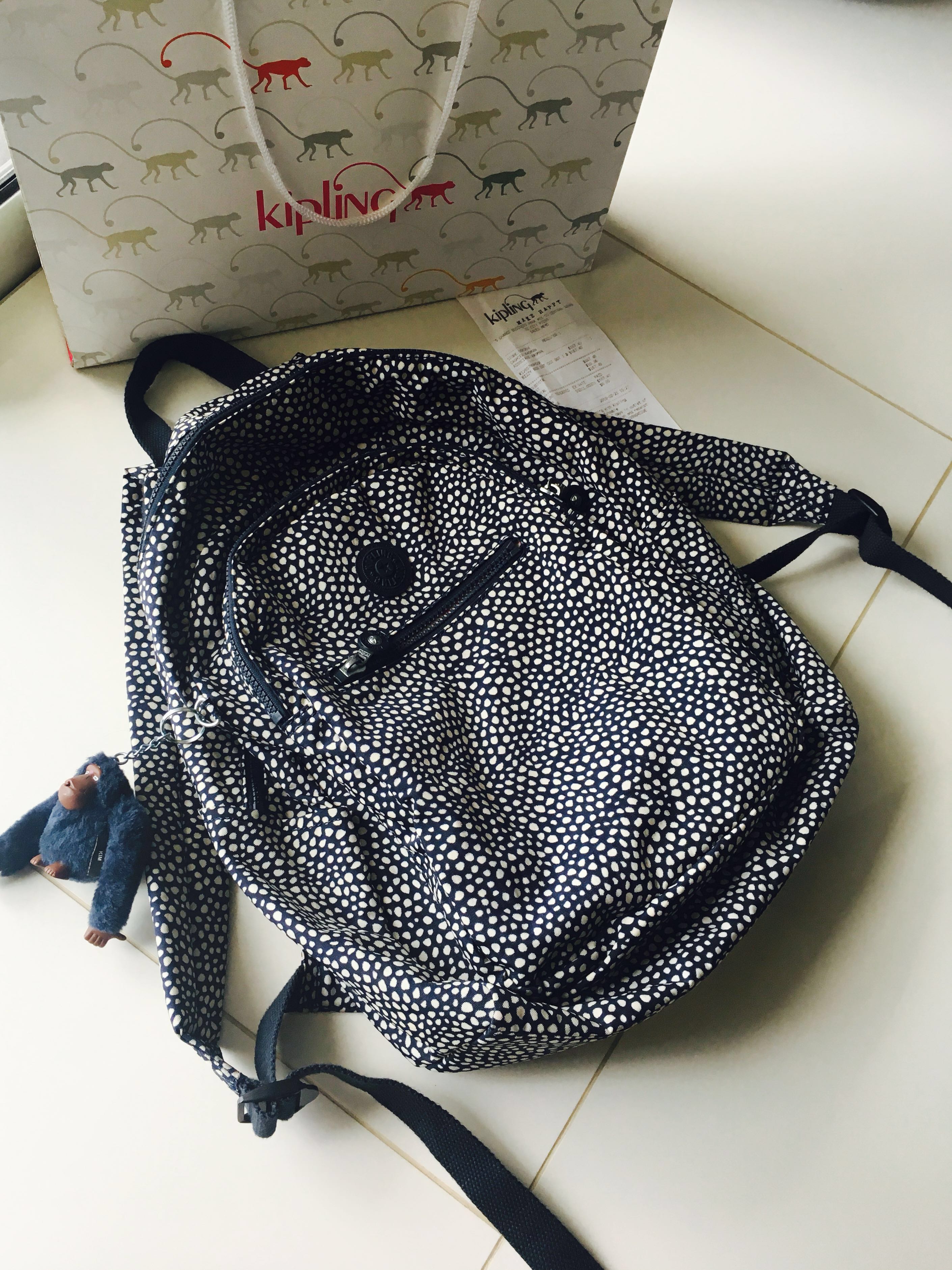 Kipling Bizzy Boo Dot Dot Dot Haversack, Women's Fashion, Bags ...