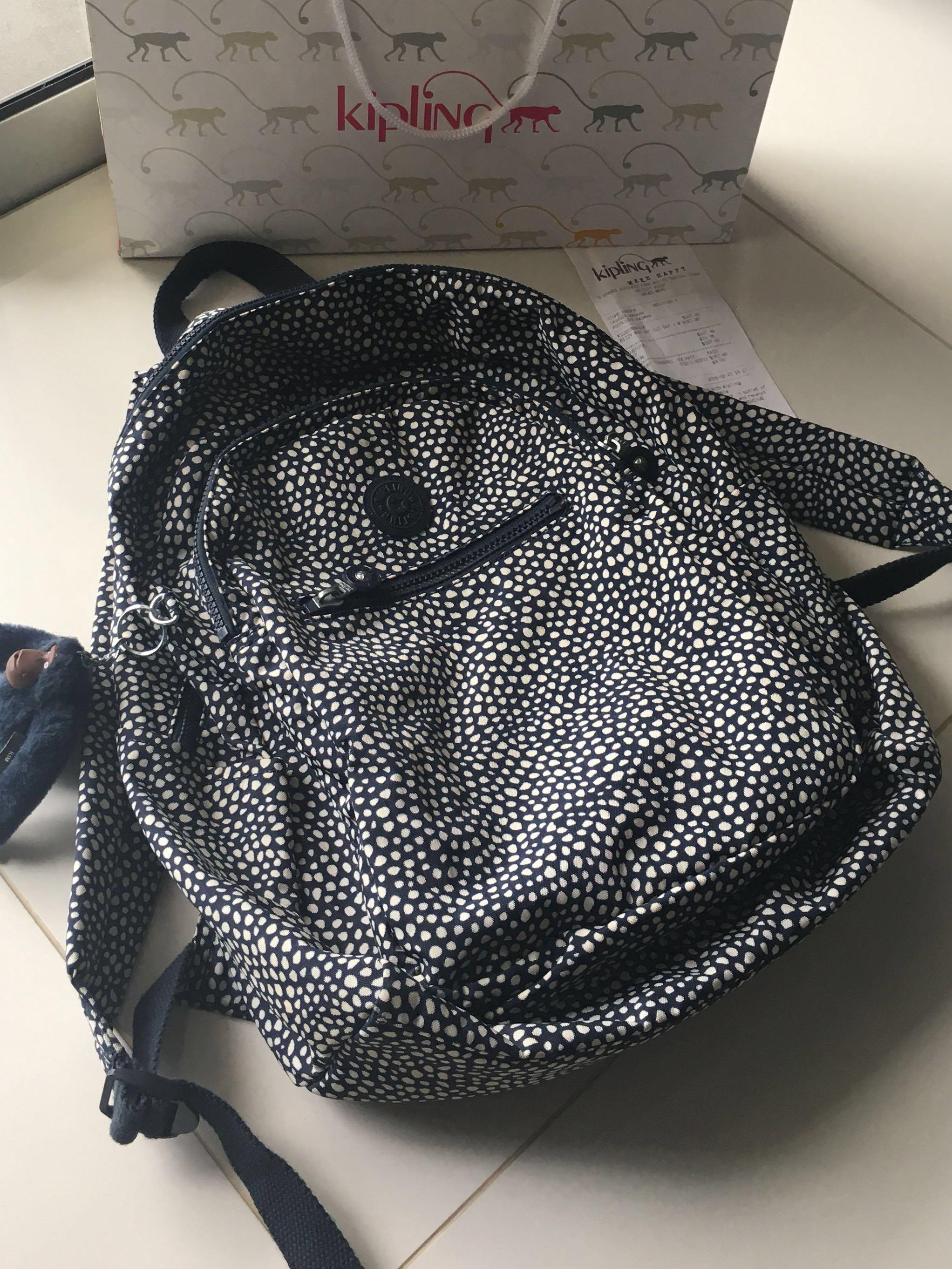 Kipling Bizzy Boo Dot Dot Dot Haversack, Women's Fashion, Bags ...