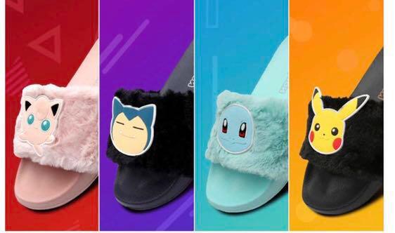 [PO] POKEMON BOA FUR SLIPPERS JIGGLYPUFF SNORLAX PIKACHU SQUIRTLE ...